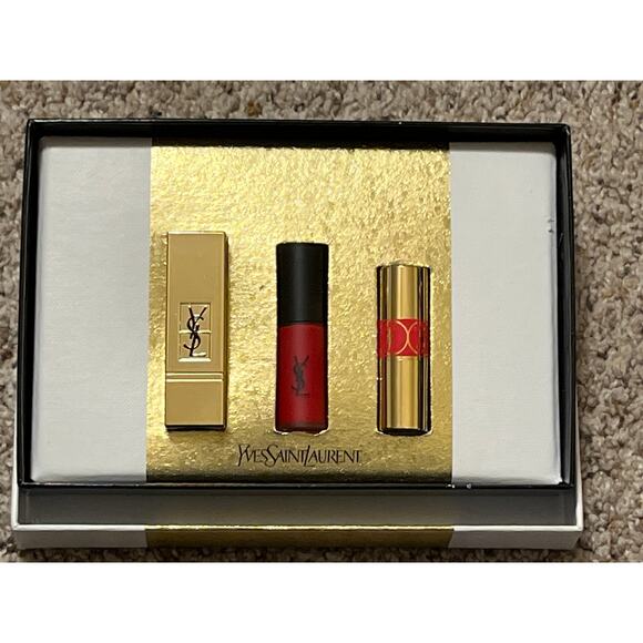 Yves Saint Laurent | Makeup | Ysl Red Lipstick Set Of 3 Yves Saint ...